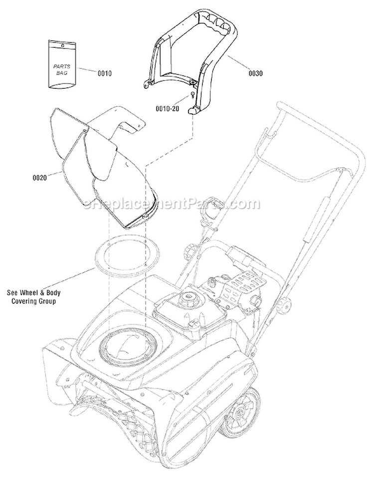Chute Assembly- Manual 20200135 - OEM Ariens - eReplacementParts.com