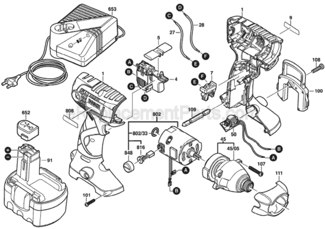 MOTOR 2609199047 - OEM Bosch - eReplacementParts.com