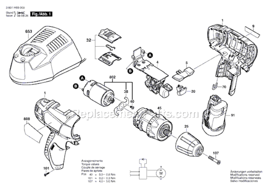 KEYLESS CHUCK 2609110799 - OEM Bosch - eReplacementParts.com