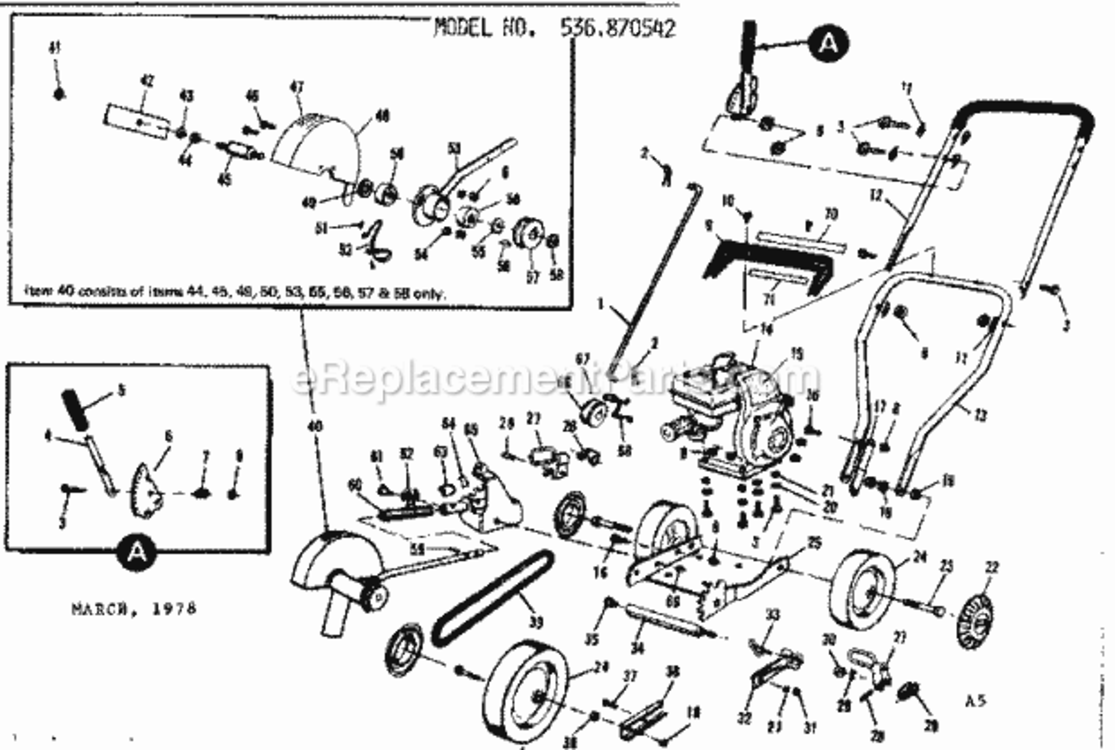 SHAFT, DRIVE 9-INCH EDGER 48697MA - OEM Craftsman - eReplacementParts.com