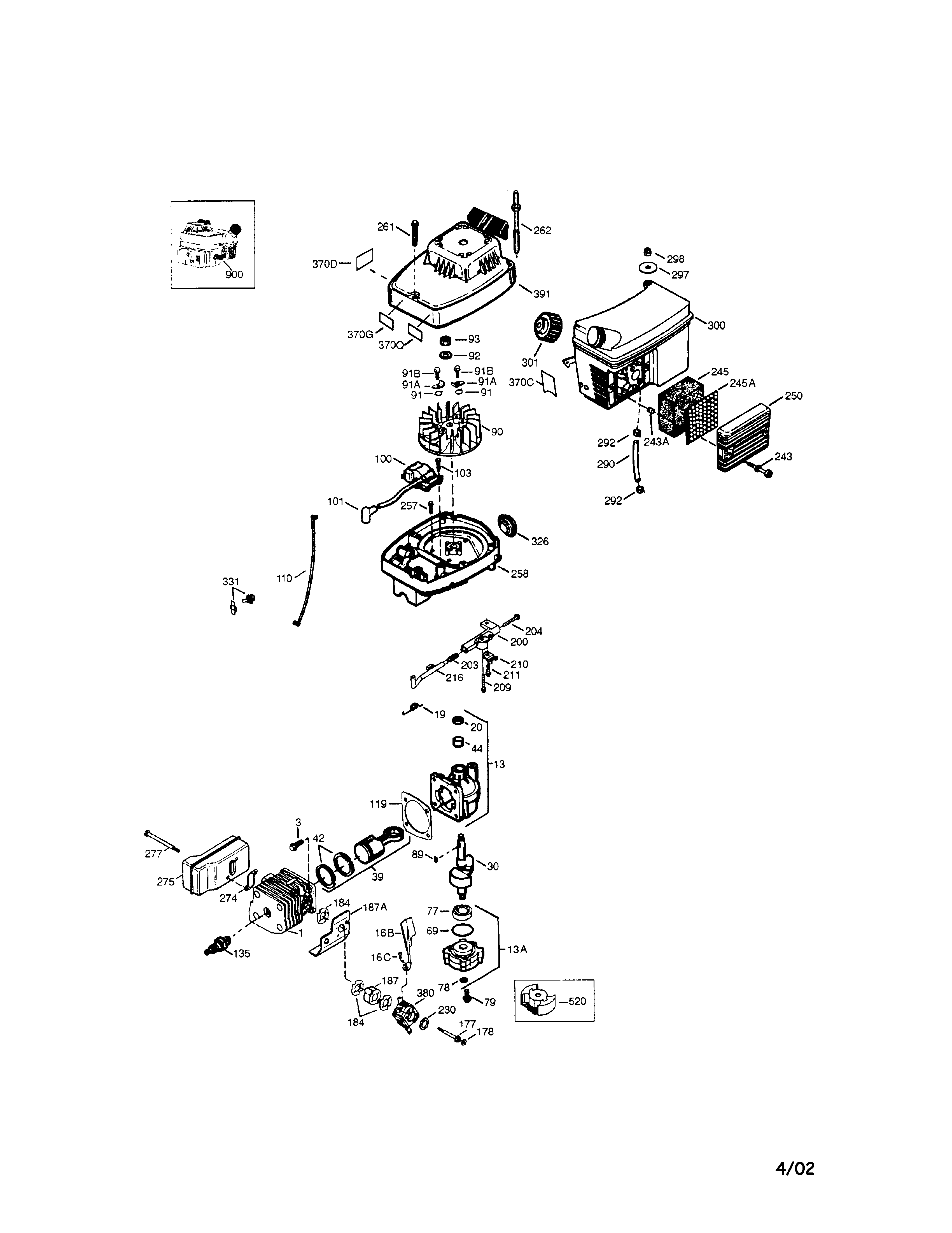 Lawn & Garden Equipment Engine 410253 - OEM Craftsman ...