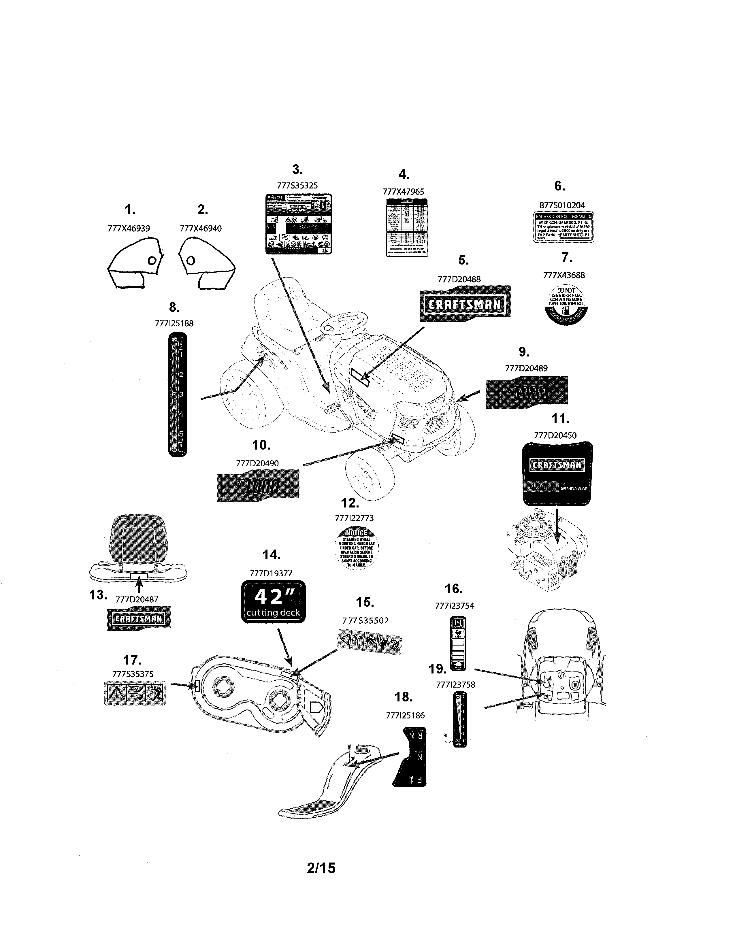 Lbl-craftsman logo 777D20488 - OEM Craftsman - eReplacementParts.com