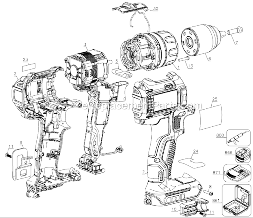 20v Li-ion 2.0 Ah Power Tool B DCB203 - OEM DeWALT - eReplacementParts.com