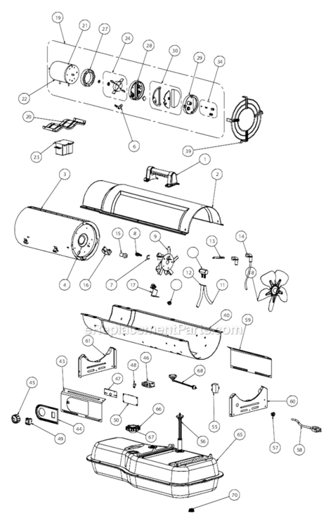 DeWALT Heater DXH75K - OEM Parts & Repair Help - eReplacementParts.com