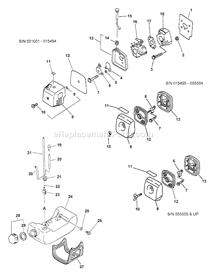 Carburetor C1u-k53b 12520052436 - OEM Echo - eReplacementParts.com