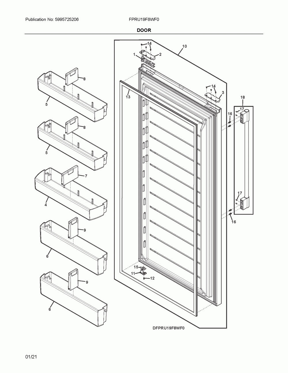DOOR STOP 5304524767 - OEM Frigidaire - eReplacementParts.com