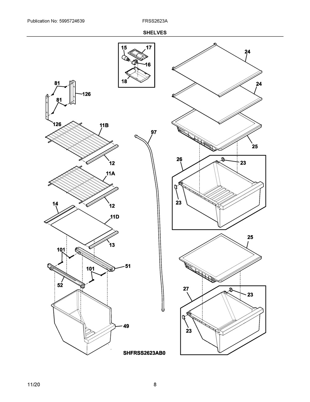 CLIP 5304525911 - OEM Frigidaire - eReplacementParts.com