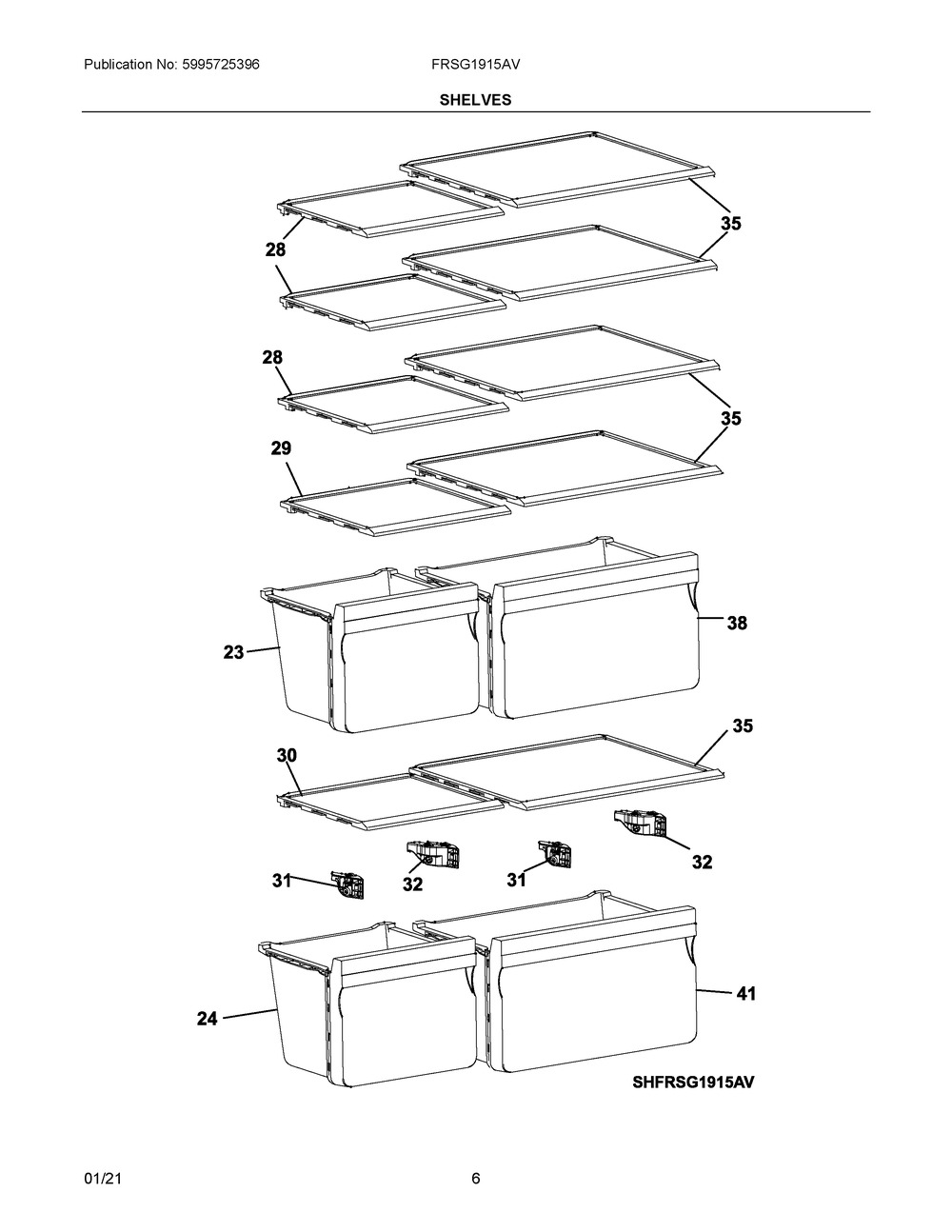 SHELF 5304525342 - OEM Frigidaire - eReplacementParts.com