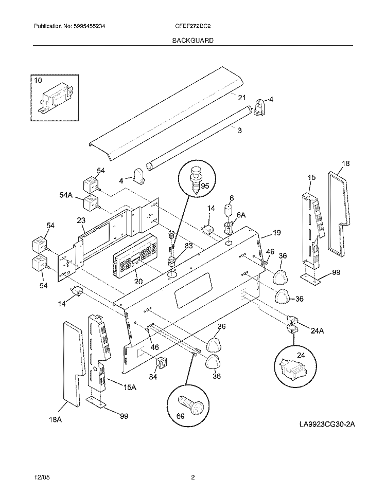 Oven Clock Overlay - Black 316220805 - OEM Kenmore - eReplacementParts.com