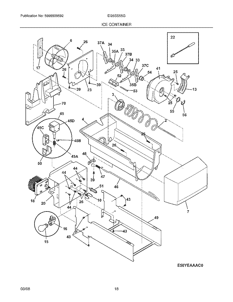 ICE CONTAINER Assembly 241860806 - OEM Electrolux - eReplacementParts.com
