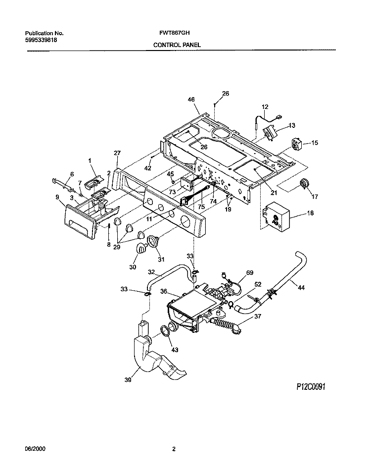 Switch,temp selector ,7 position 134401700 - OEM Frigidaire ...
