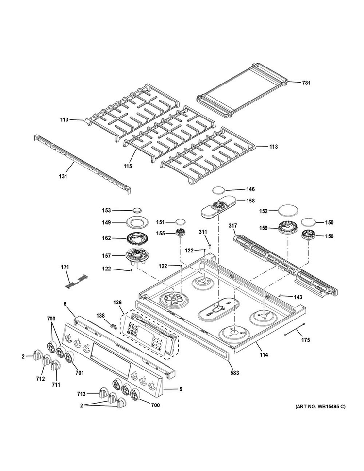 Glass & touch board Assembly WB56X28190 - OEM General Electric ...
