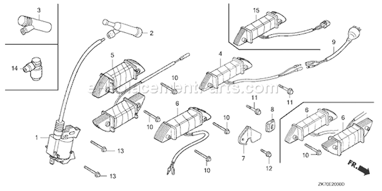 OEM Honda 30700-ZJ1-841 Cap Assembly- Noise Suppressor ...