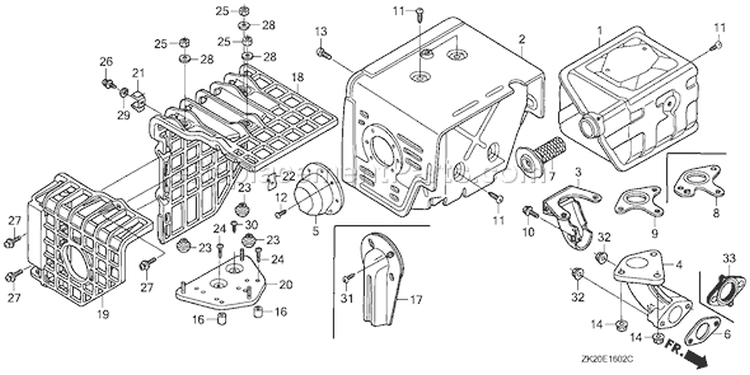 Protector-muffler 18320-ZE2-W62 - OEM Honda - eReplacementParts.com