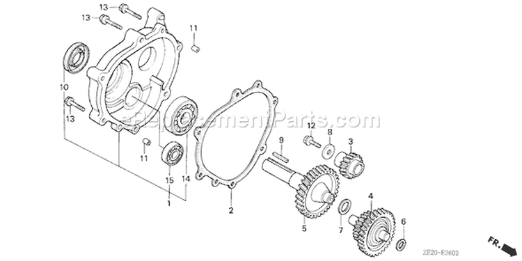 Cover Assembly- Reduction Case 11500-ZE2-620 - OEM Honda ...
