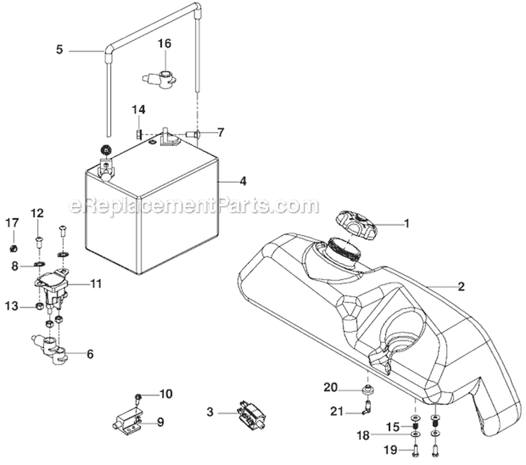 Stem Tank Fuel 532139277 - OEM Husqvarna - eReplacementParts.com