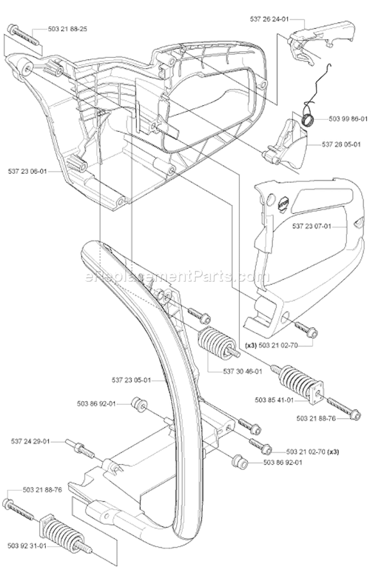 Throttle Trigger 537260503 - OEM Husqvarna - eReplacementParts.com