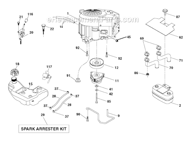 Muffler 589818702 - OEM Husqvarna - eReplacementParts.com