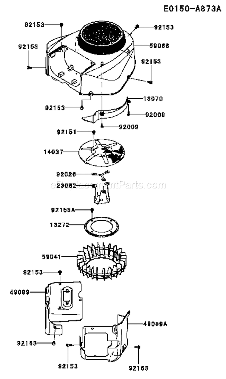 Fan 59041-7014 - OEM Kawasaki - eReplacementParts.com