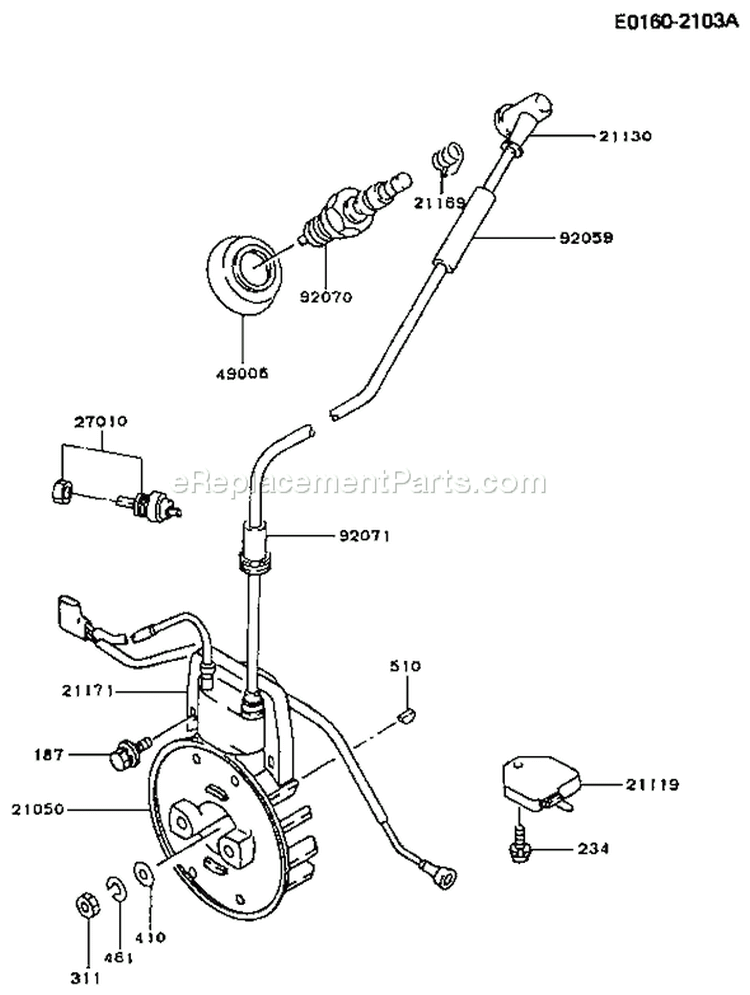 Switch-Stop 27010-2156 - OEM Kawasaki - eReplacementParts.com