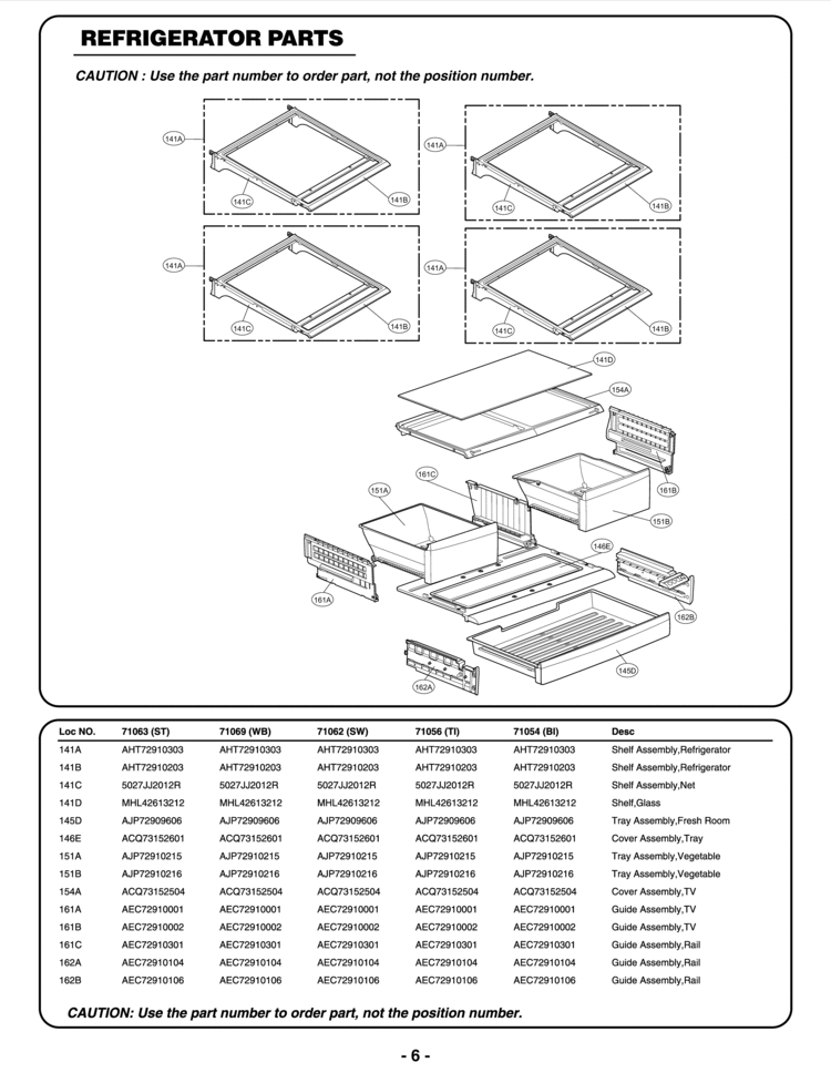 TRAY ASSEMBLY,VEGETABLE AJP73694502 - OEM LG - eReplacementParts.com
