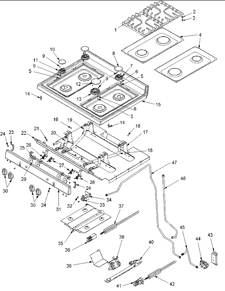Burner Grate Pads - Kit of 5 814323 - OEM KitchenAid ...