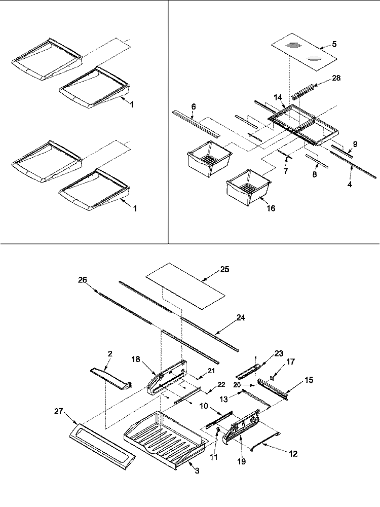 Pantry End Cap Kit, LH and RH W10874836 - OEM Kenmore ...