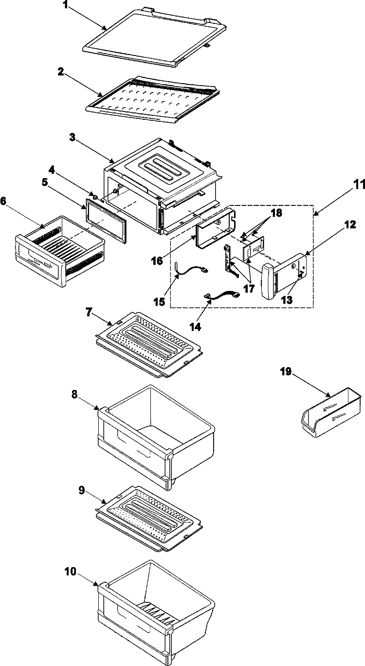 OEM Samsung DA63-00865C Vegetable Cover (Lower) - eReplacementParts.com