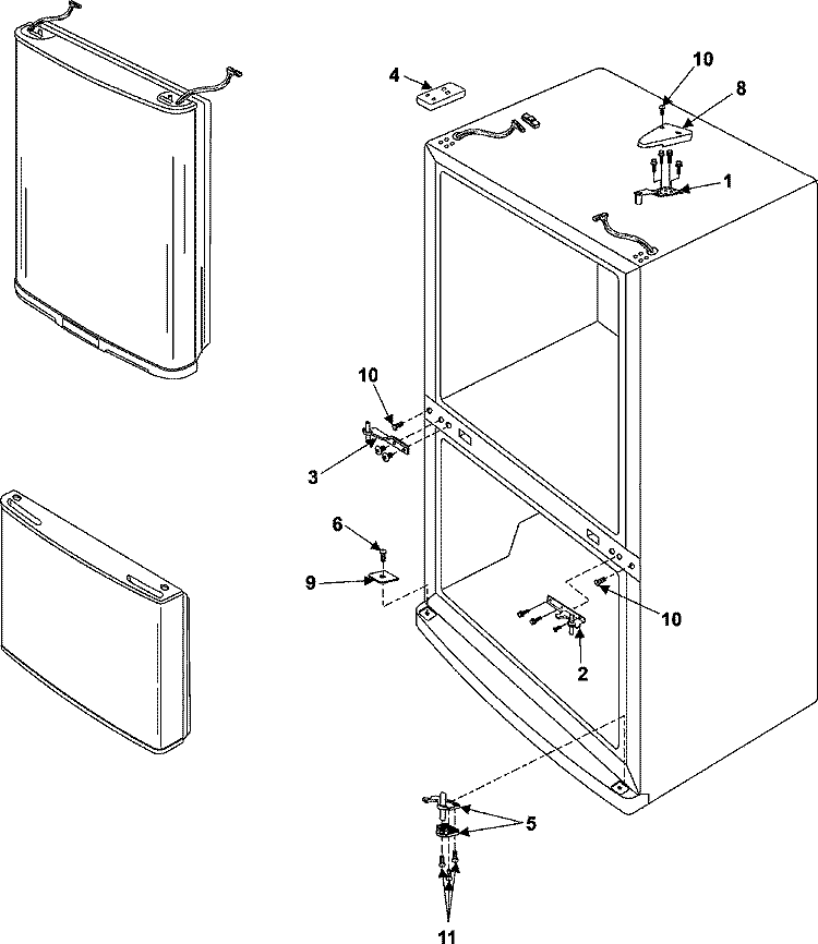 COVER HINGE-UPP R;W2-PJT DA63-02521A - OEM Samsung - eReplacementParts.com
