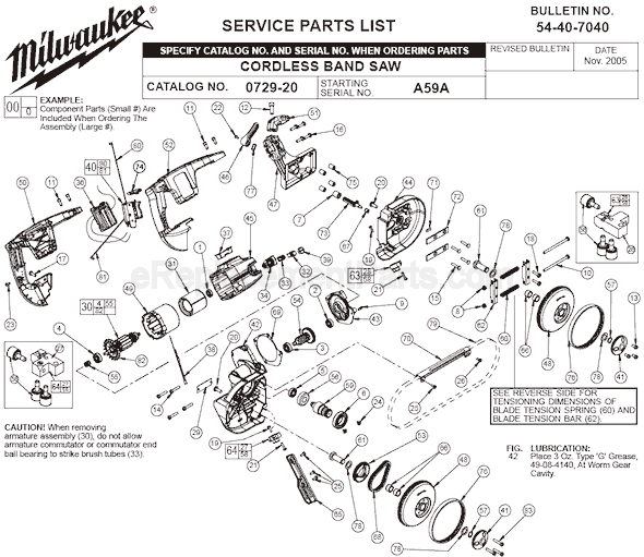 Rear Blade Guide Assembly 42-28-0211 - OEM Milwaukee ...