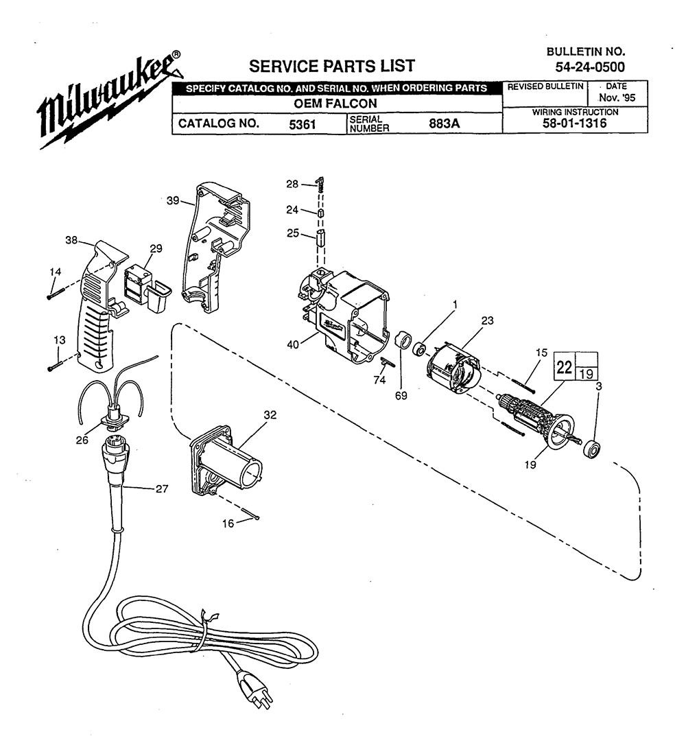 Motor Housing Kit 14-46-5030 - OEM Milwaukee - eReplacementParts.com