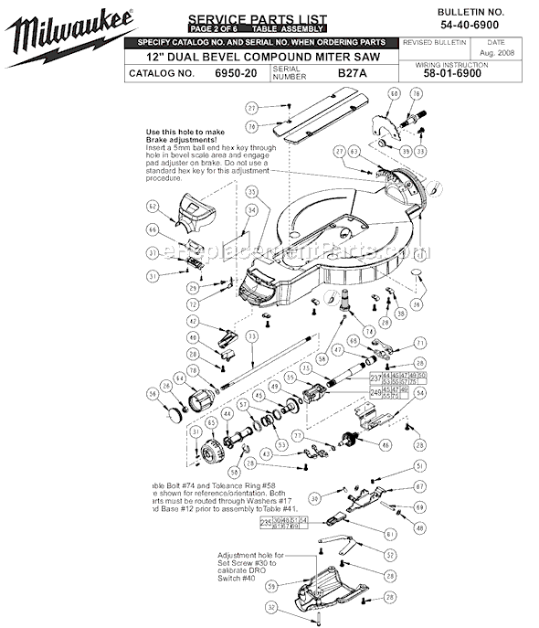 M8 Prevailing Torque Nut 05-55-0915 - OEM Milwaukee - eReplacementParts.com