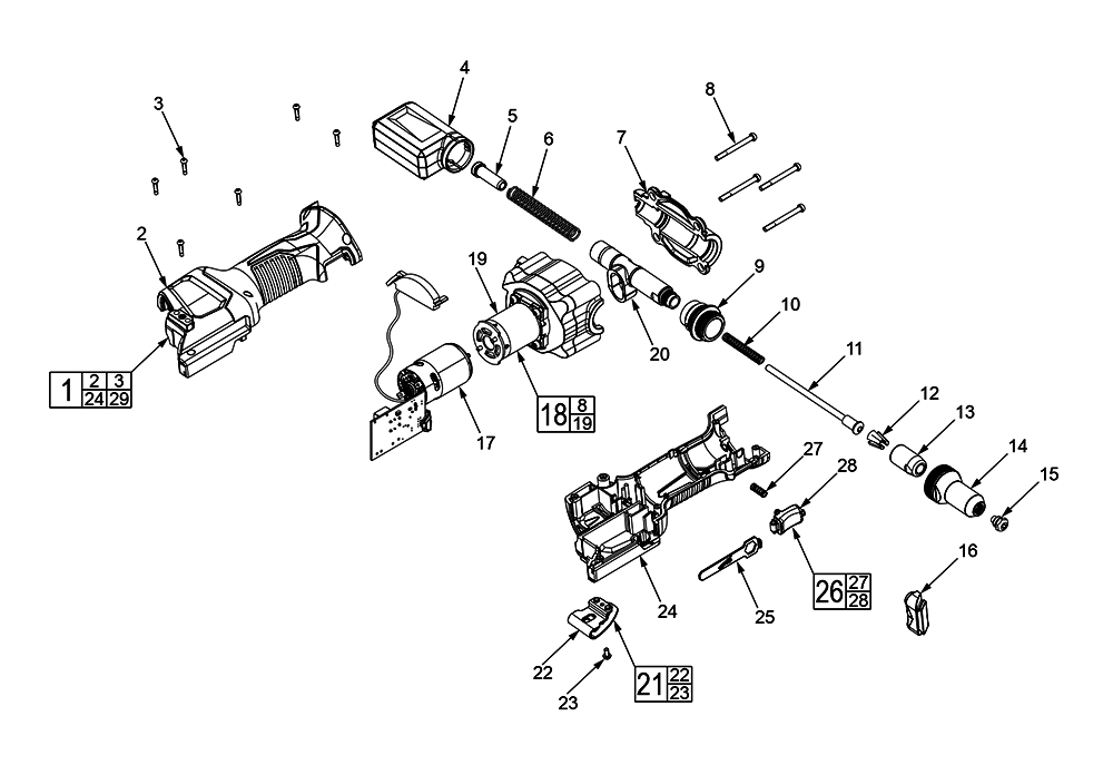 Jaw Pusher Spring 40-50-2555 - OEM Milwaukee - eReplacementParts.com