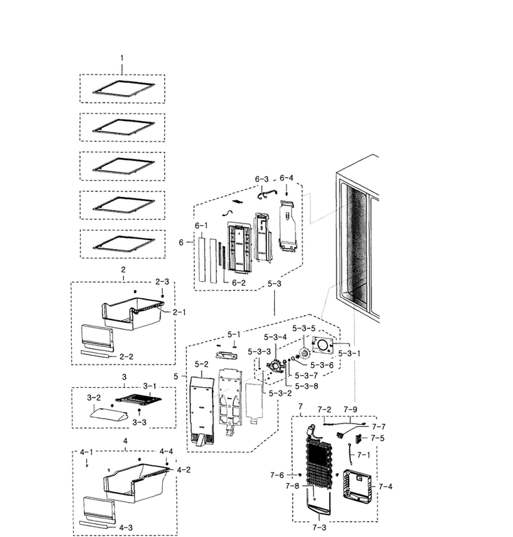 OEM Samsung DA63-06005B Drawer Flip Cover - eReplacementParts.com