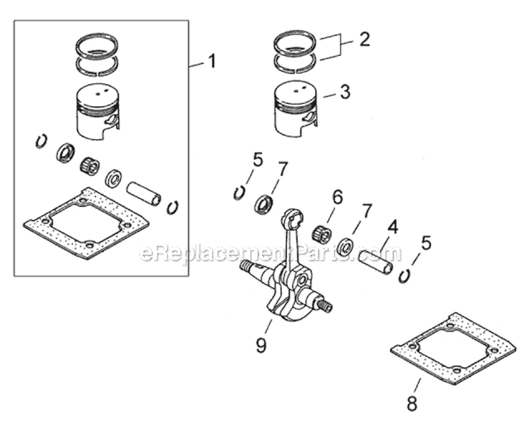 Piston Kit P021033471 - OEM Shindaiwa - eReplacementParts.com