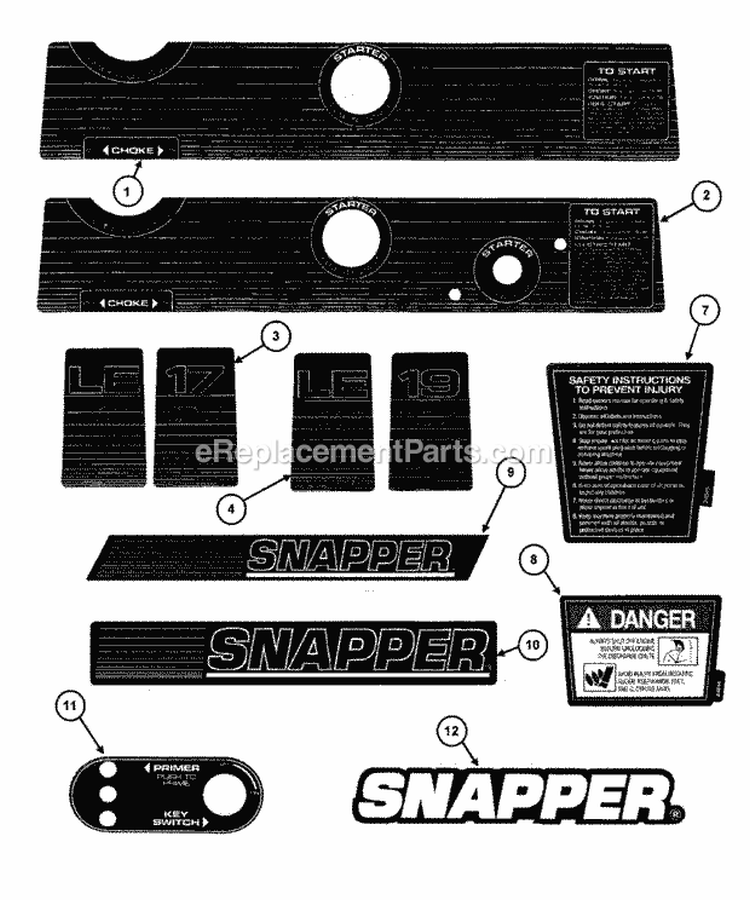 LOGO SNAPPER CUTAWAY 7024983YP - OEM Snapper - eReplacementParts.com