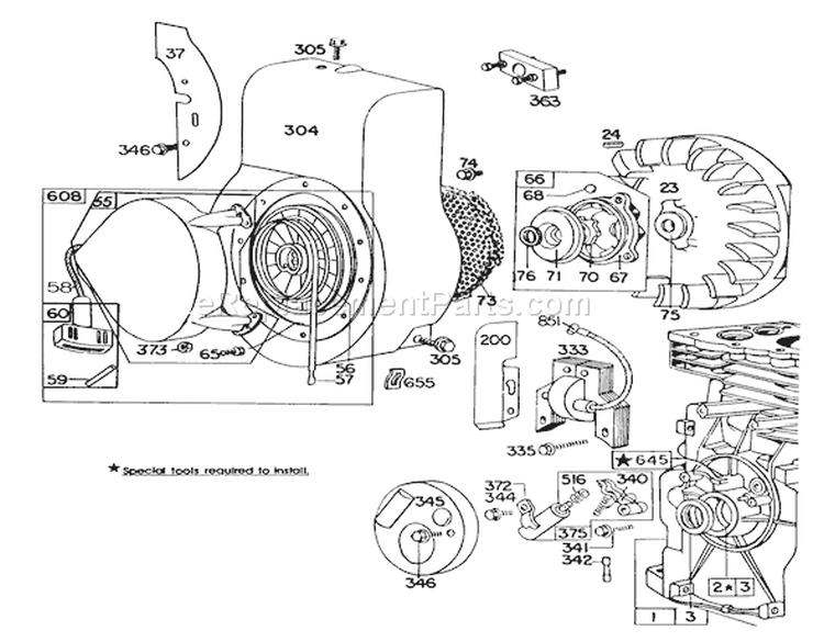 Puller-flywheel 19069 - OEM Briggs and Stratton - eReplacementParts.com