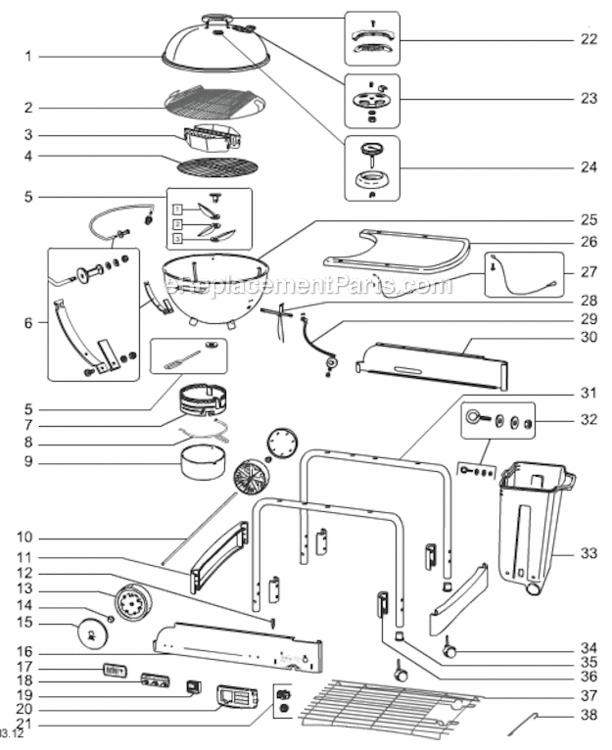 Control Panel Cover 85679 - OEM Weber - eReplacementParts.com