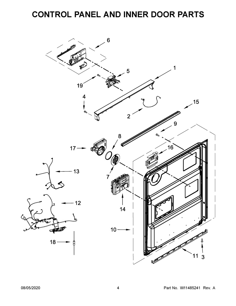 Door Seal Assembly (Lower) W11664713 - OEM Whirlpool ...